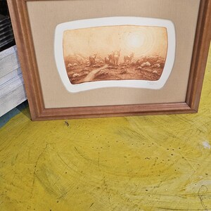 Vintage Roy Purcell "over the Hill" Signed 5/proof Wood Frame 20x15 - Etsy