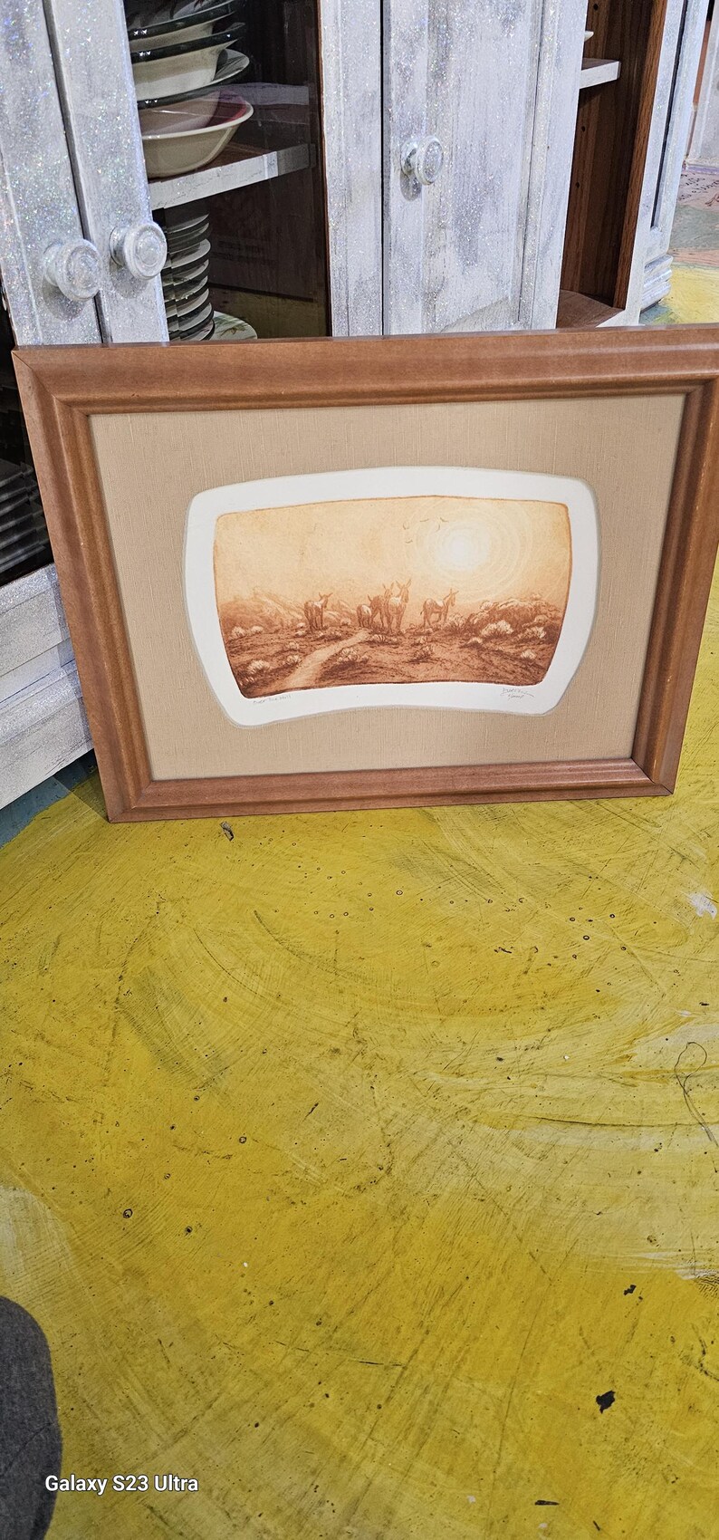 Vintage Roy Purcell "over the Hill" Signed 5/proof Wood Frame 20x15 - Etsy