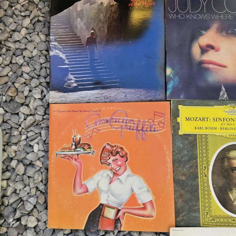 Vintage Vinyl Records American Graffiti LP Double 7pc Lot/john Denver/j ...