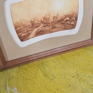 Vintage Roy Purcell "over the Hill" Signed 5/proof Wood Frame 20x15 - Etsy