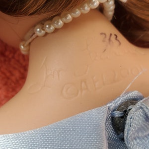 Vintage Porcelain Doll AEL Signed #363 AEL 2001 Porcelain Doll W Beauty Dress - Etsy