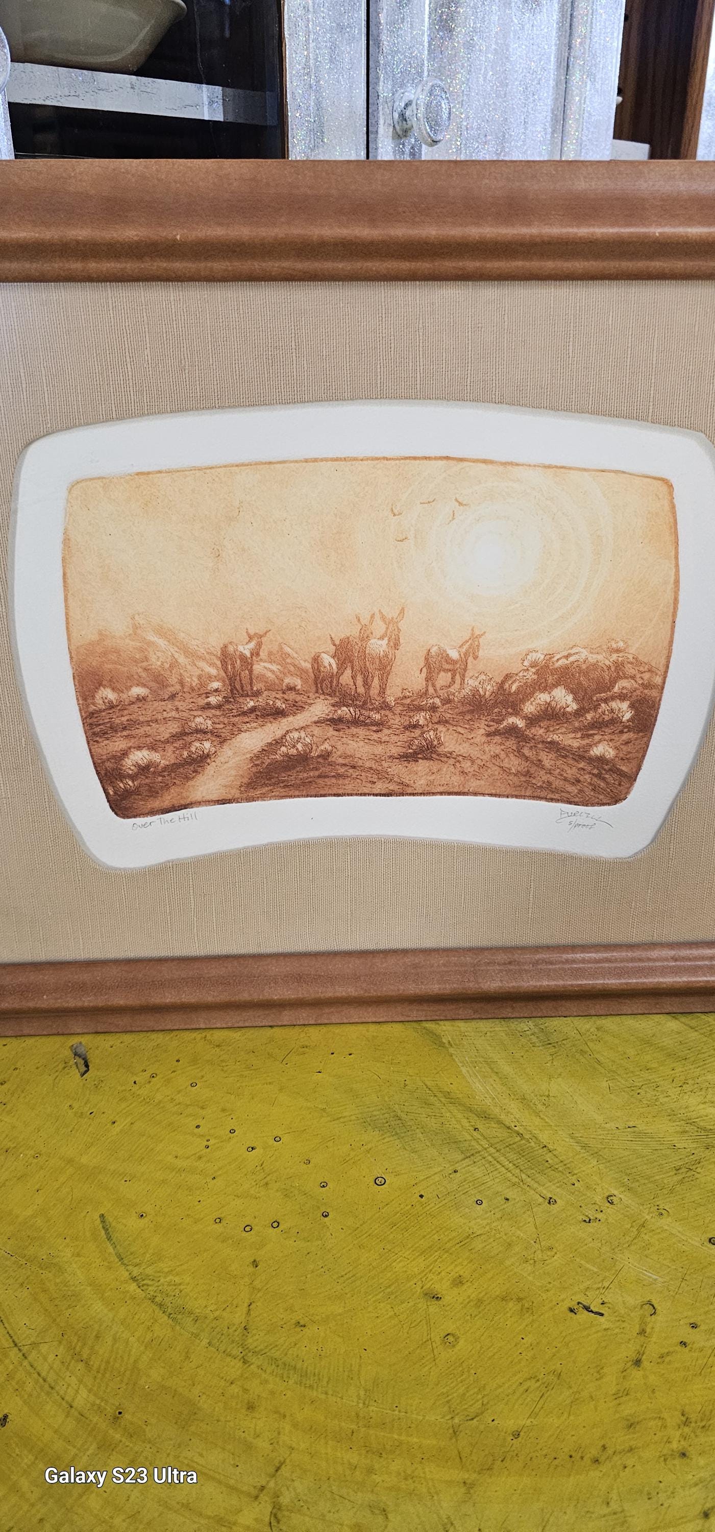 Vintage Roy Purcell "over the Hill" Signed 5/proof Wood Frame 20x15 - Etsy