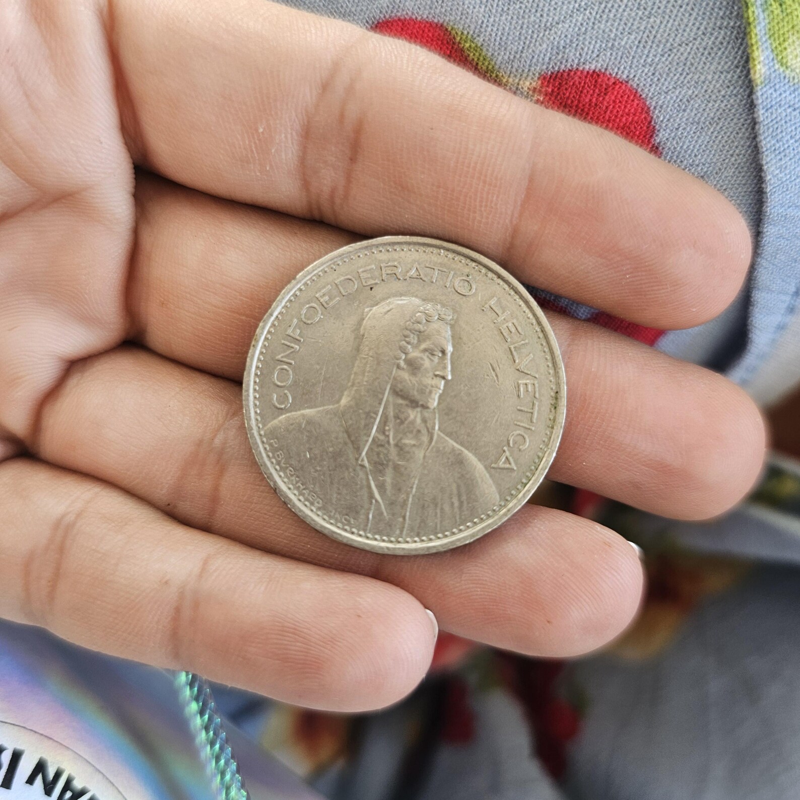 Vintage Coin 1968-B 5fr Swiss Switzerland Confoederatio Helvetica Used ...