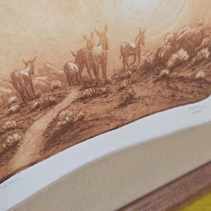 Vintage Roy Purcell "over the Hill" Signed 5/proof Wood Frame 20x15 - Etsy