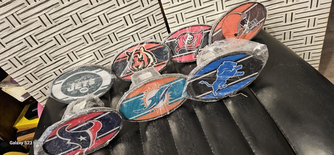 Collectible NFL Tow Hitch Cover Car/truck/suv Trailer Football 7pc ...