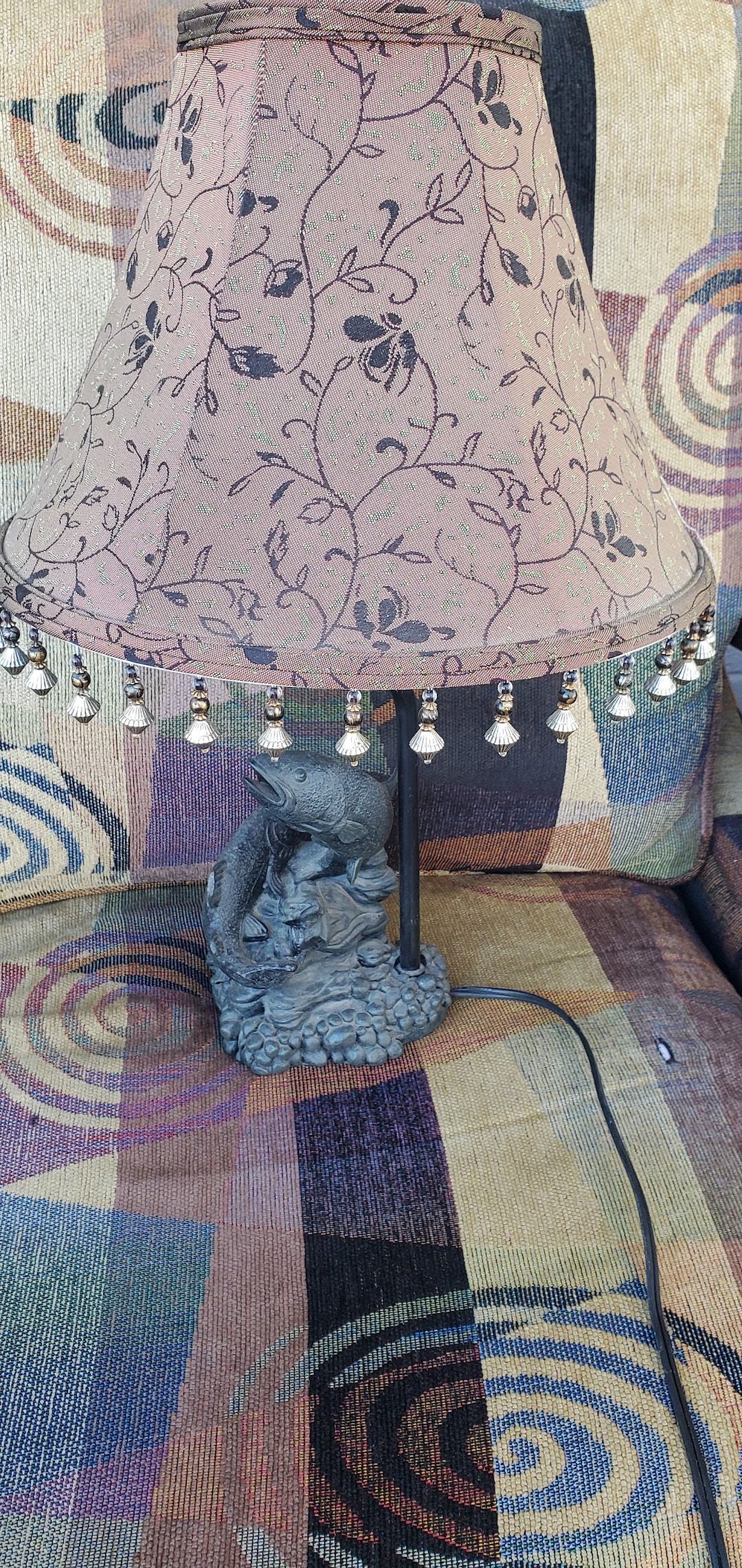 Vintage Night Stand Lamp Fish Decoration Good Condition - Etsy