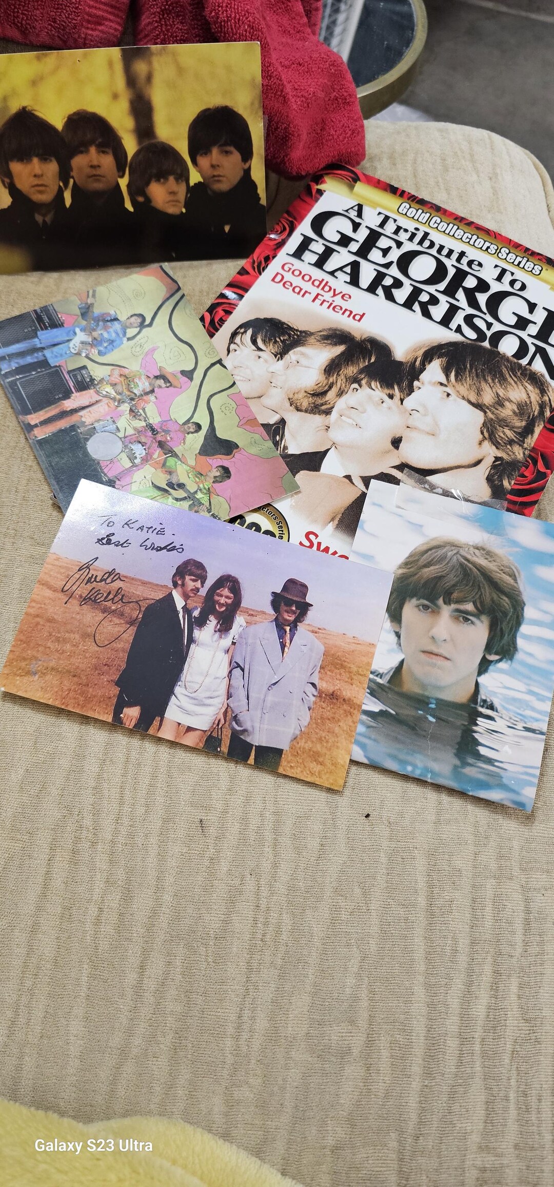 Vintage Beatles Postcard and Photography Signed by Freda Kelly and ...