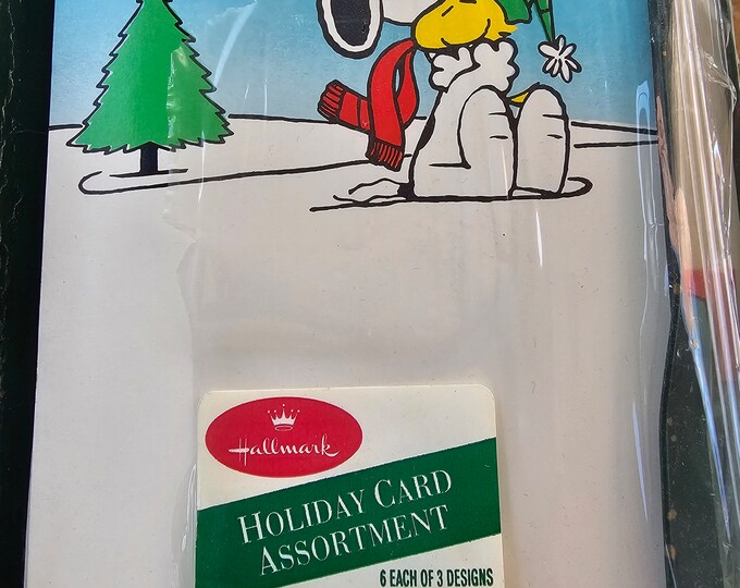 Vintage Peanuts Snoopy Hallmark Christmas Cards New Sealed 18 Cards - Etsy