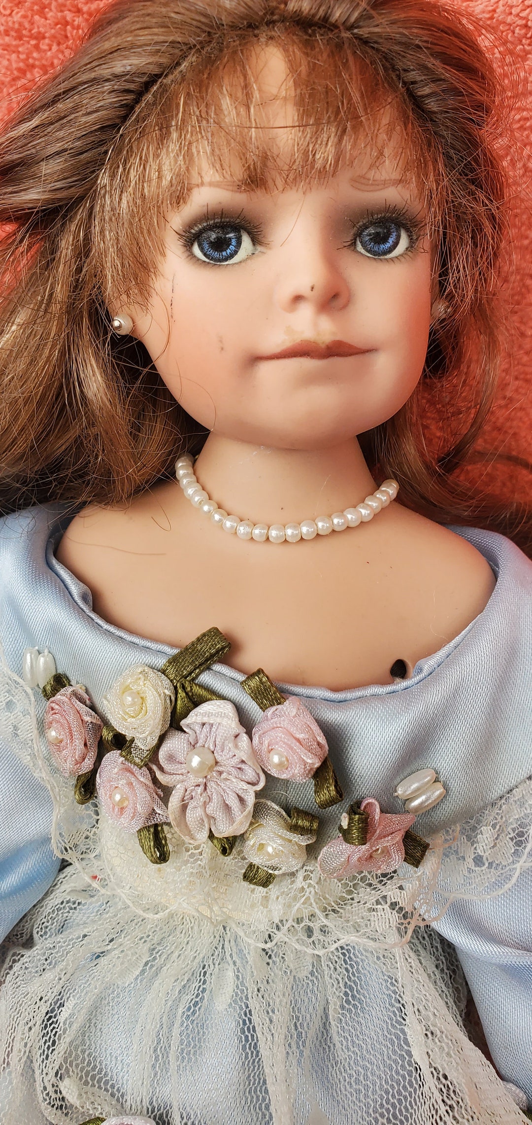 Vintage Porcelain Doll AEL Signed #363 AEL 2001 Porcelain Doll W Beauty Dress - Etsy