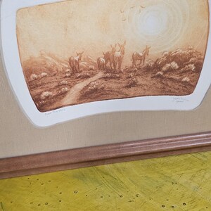 Vintage Roy Purcell "over the Hill" Signed 5/proof Wood Frame 20x15 - Etsy