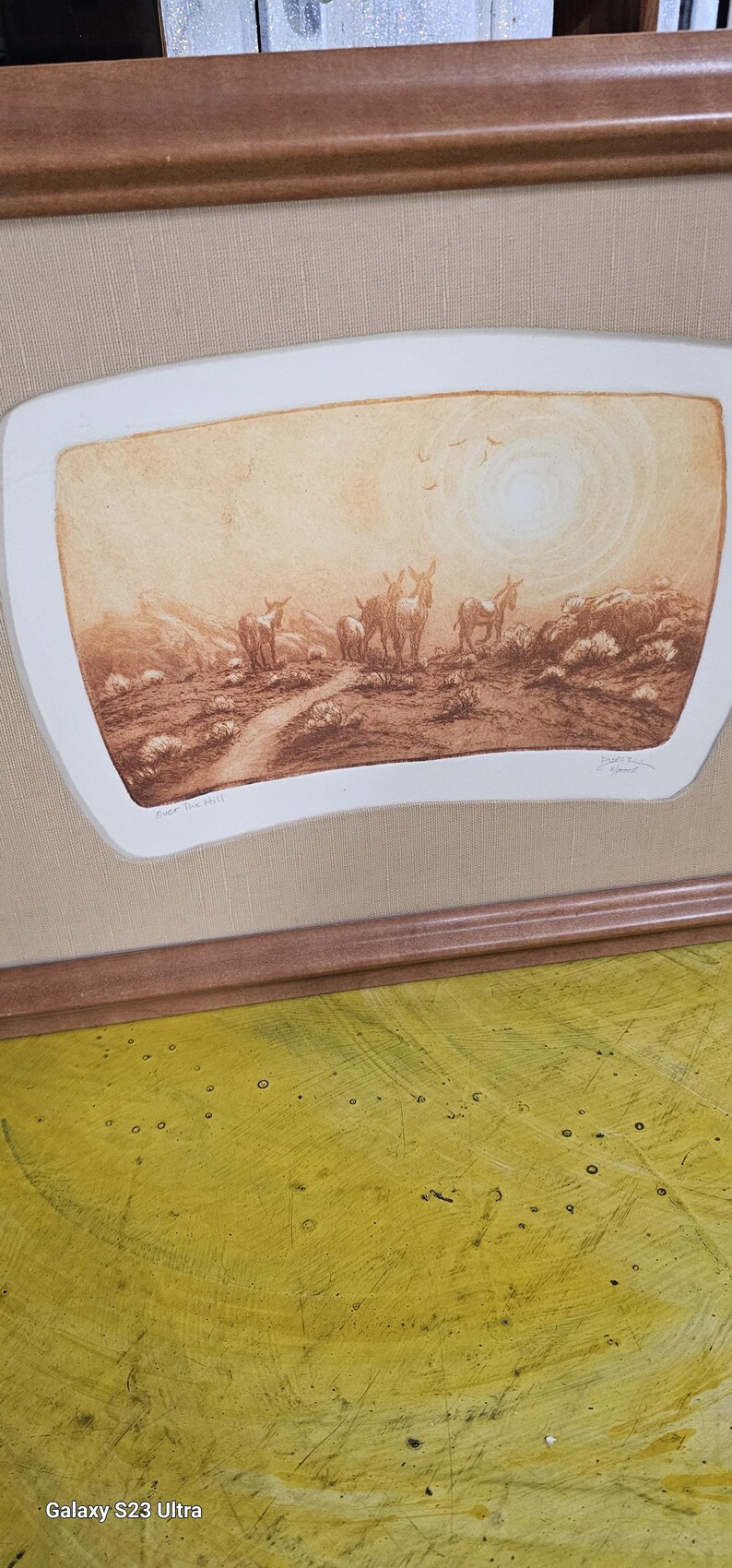 Vintage Roy Purcell "over the Hill" Signed 5/proof Wood Frame 20x15 - Etsy