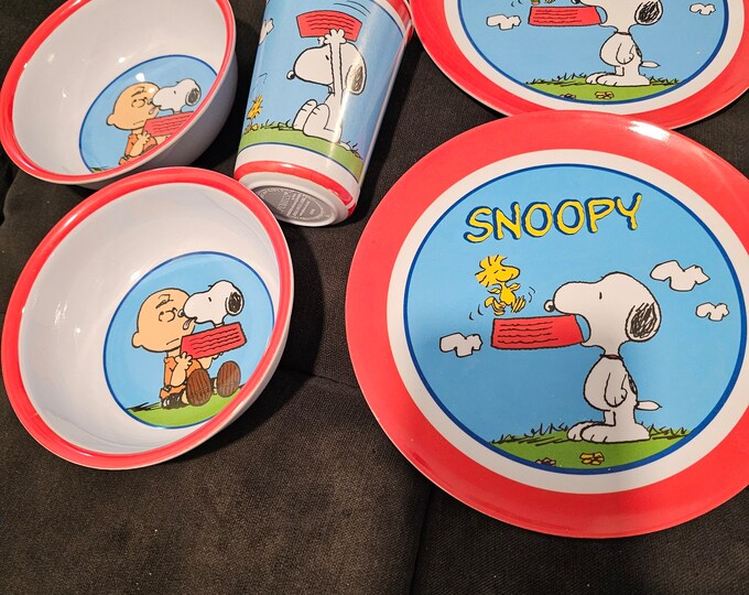 Peanuts Snoopy Halloween Fall Simple Scarecrow Appetizer Plates Set of ...