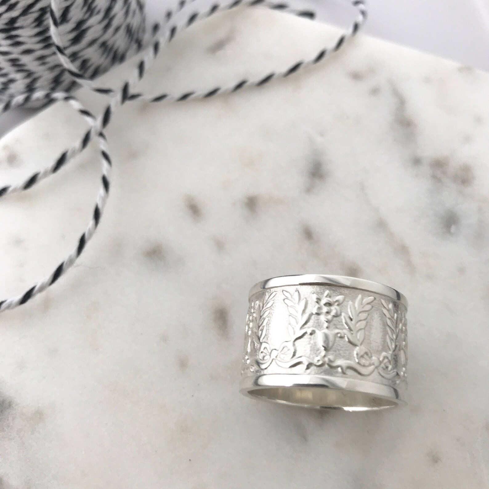 Eternal Spring Ring Sterling Silver Wide Band Handmade in Australia ...