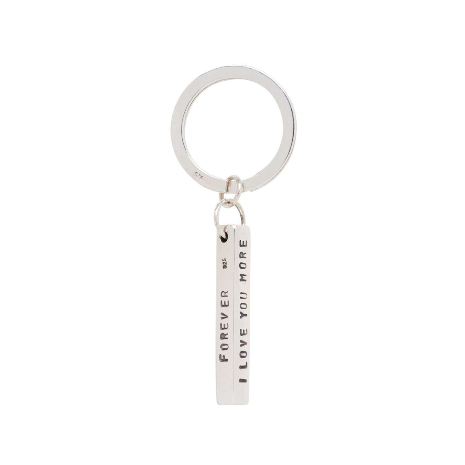 Personalised Key Ring Key Chain Four Sided Solid Sterling - Etsy