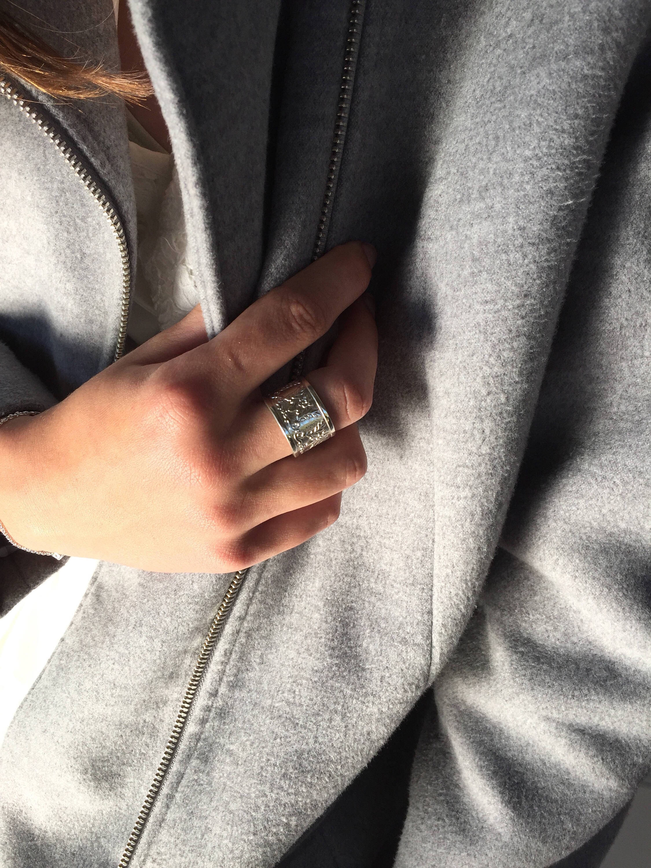 Eternal Spring Ring Sterling Silver Wide Band Handmade in Australia ...