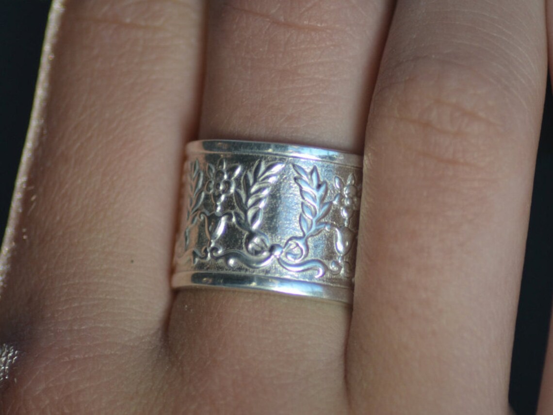 Eternal Spring Ring Sterling Silver Wide Band Handmade in Australia ...