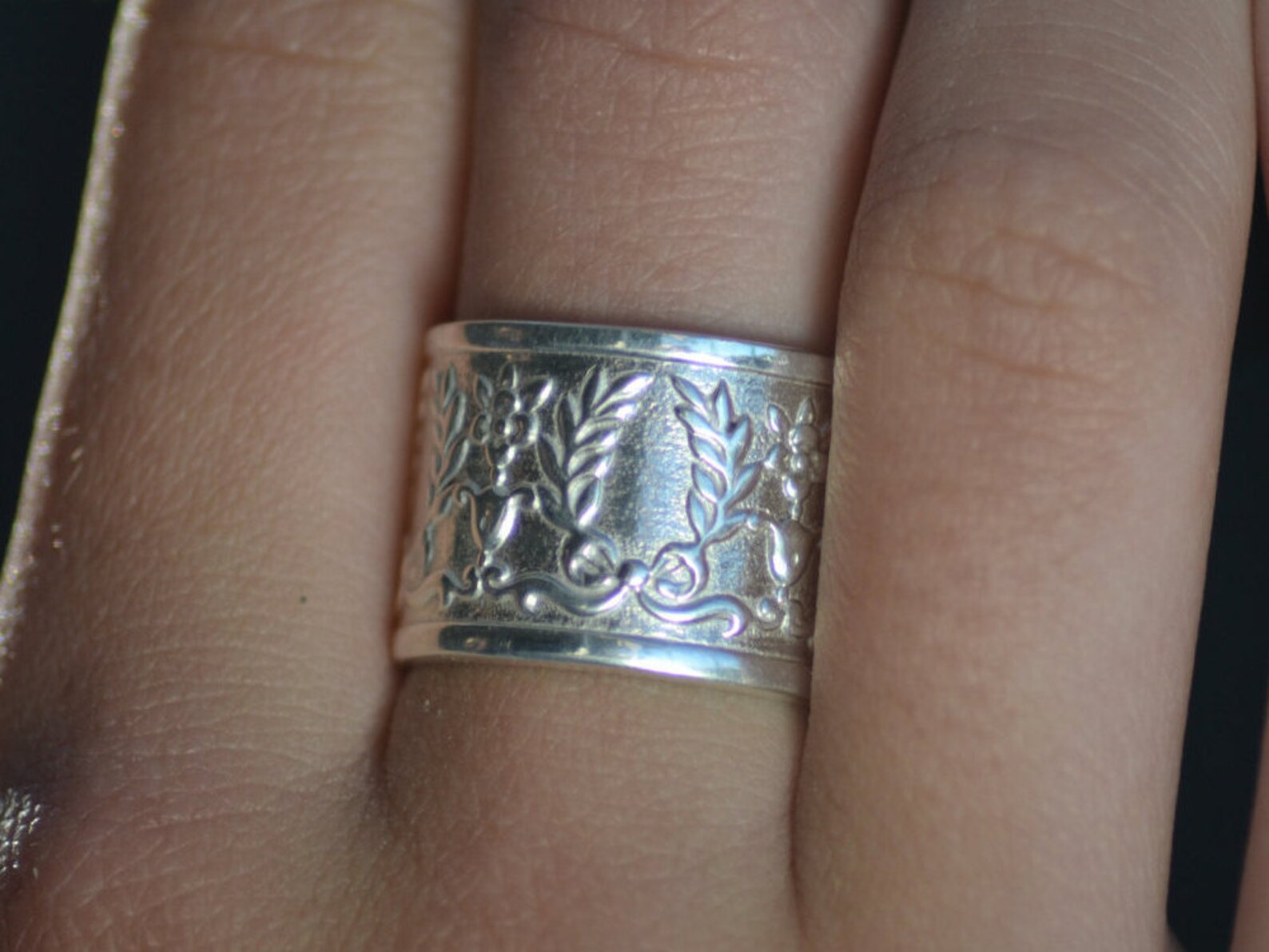 Eternal Spring Ring Sterling Silver Wide Band Handmade in Australia ...