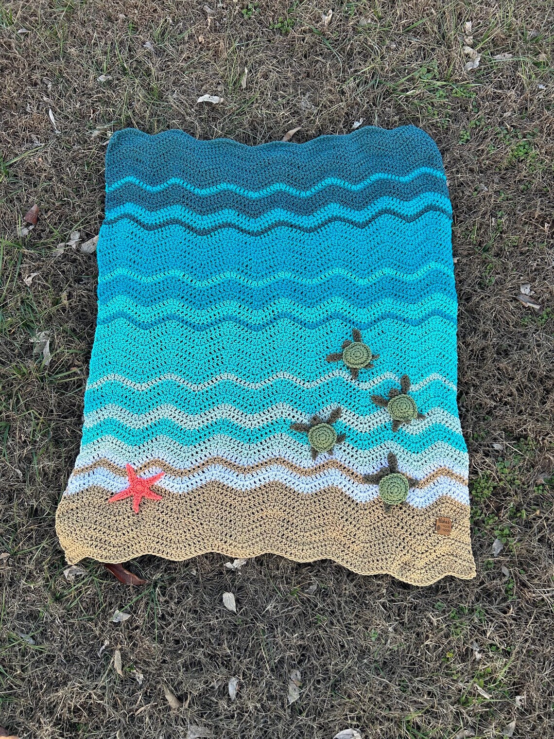 Baby Sea Turtle Blanket Crochet | Baby Blanket | Toddler Blanket ...