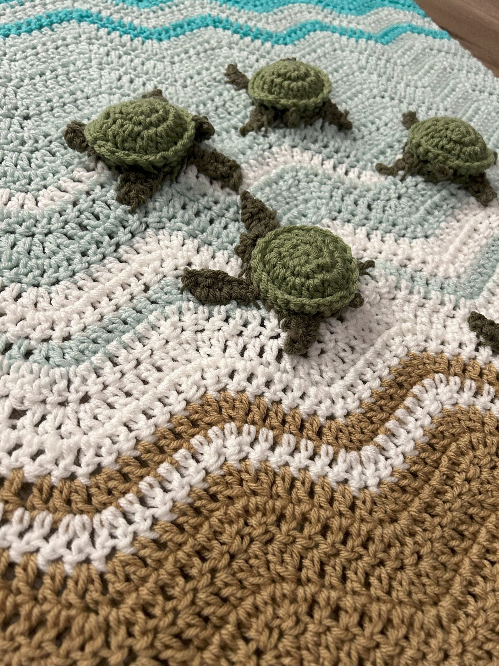 Baby Sea Turtle Blanket Crochet | Adult Blanket | Crochet Beach Blanket ...