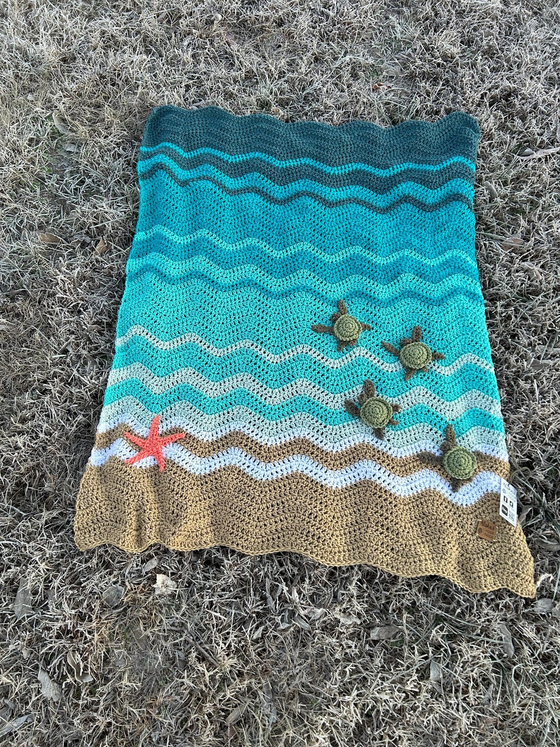 Baby Sea Turtle Blanket Crochet | Baby Blanket | Toddler Blanket ...