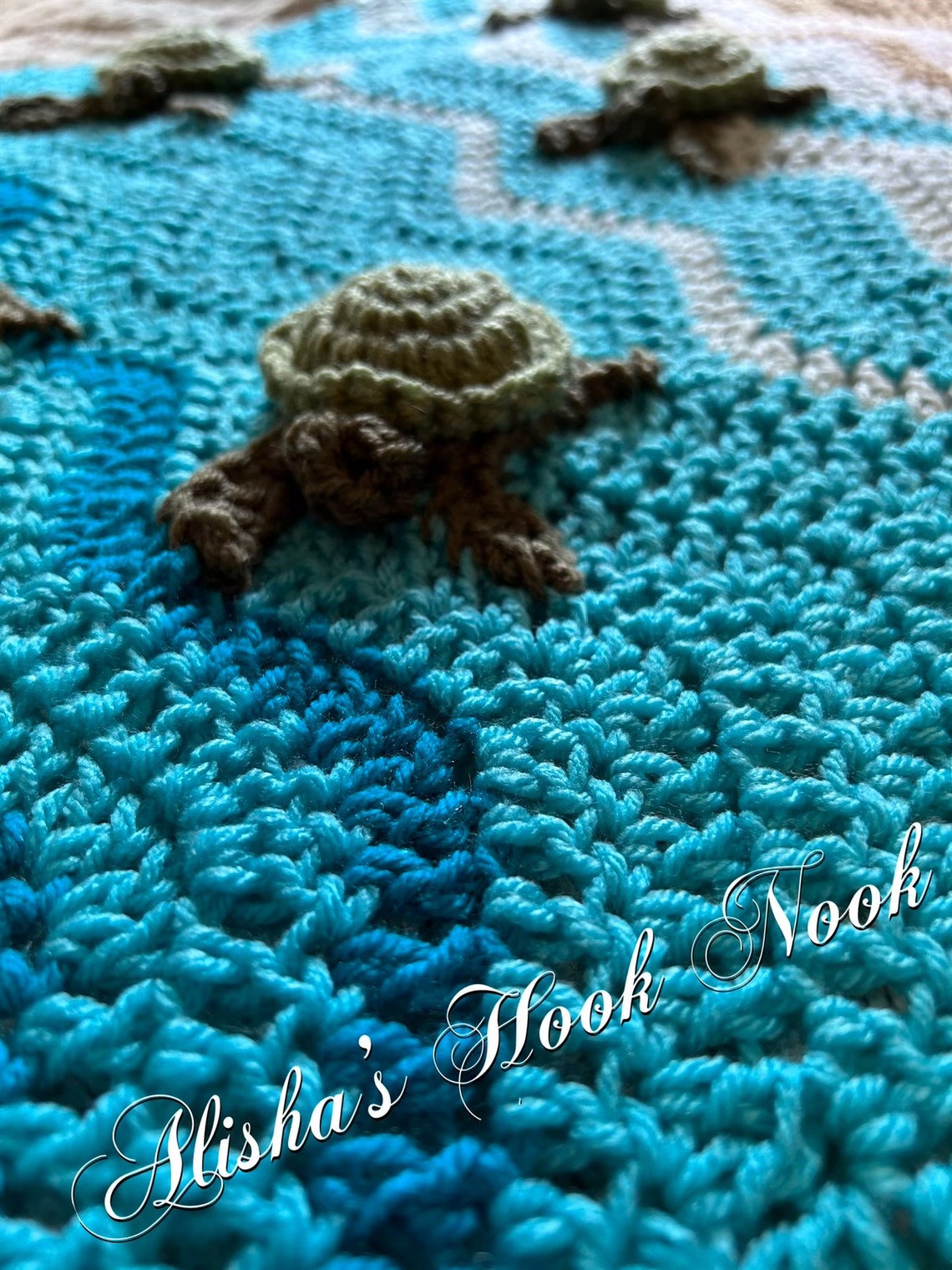 Baby Sea Turtle Blanket Crochet | Baby Blanket | Toddler Blanket ...