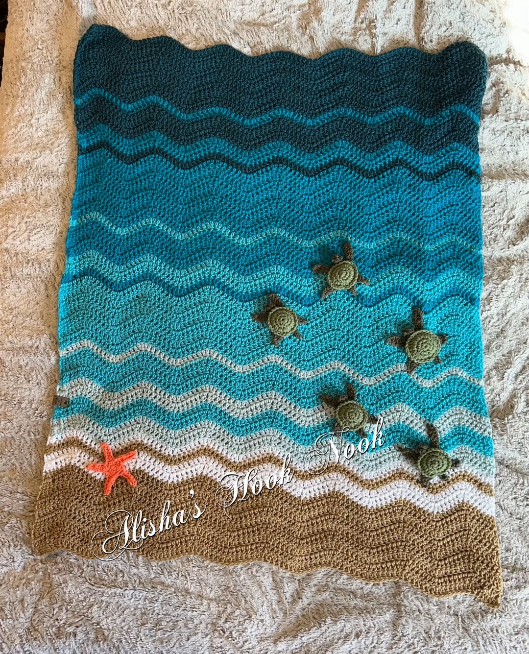 Baby Sea Turtle Blanket Crochet | Baby Blanket | Toddler Blanket ...