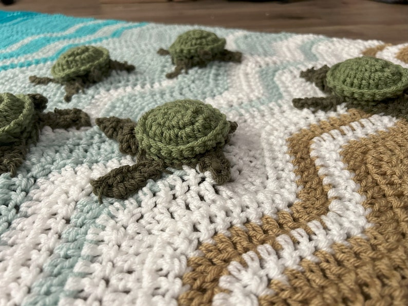 Baby Sea Turtle Blanket Crochet | Adult Blanket | Crochet Beach Blanket ...