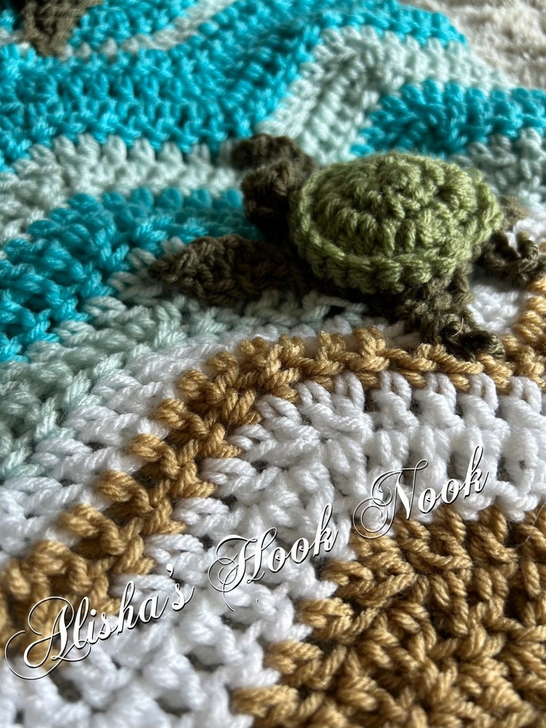 Baby Sea Turtle Blanket Crochet | Baby Blanket | Toddler Blanket ...
