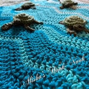 Baby Sea Turtle Blanket Crochet | Baby Blanket | Toddler Blanket ...