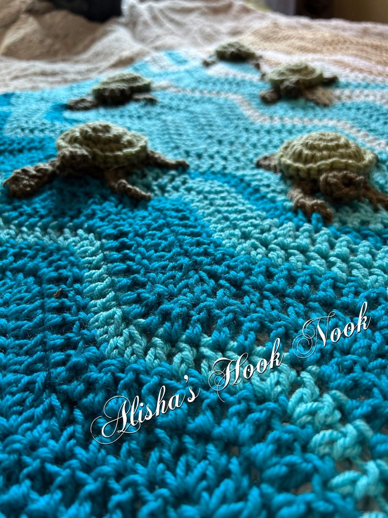 Baby Sea Turtle Blanket Crochet | Baby Blanket | Toddler Blanket ...