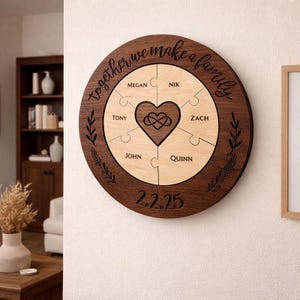 Unity Ceremony Puzzle - Blended Family Wedding Idea - Wood Sign With ...