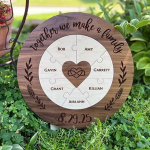 Unity Ceremony Puzzle - Blended Family Wedding Idea - Wood Sign With ...