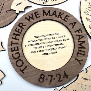 Unity Ceremony Puzzle - Blended Family Wedding Idea - Wood Sign With ...