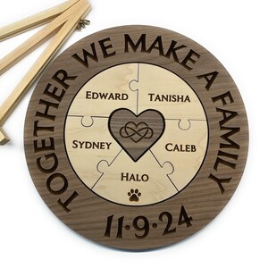 Unity Ceremony Puzzle - Blended Family Wedding Idea - Wood Sign With ...