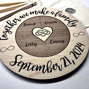 Unity Ceremony Puzzle - Blended Family Wedding Idea - Wood Sign With ...