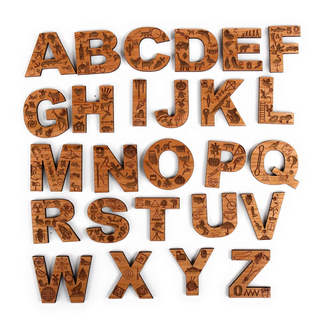 Custom Wood Letters Set - Science STEM Educational Gift - Learning Toy ...