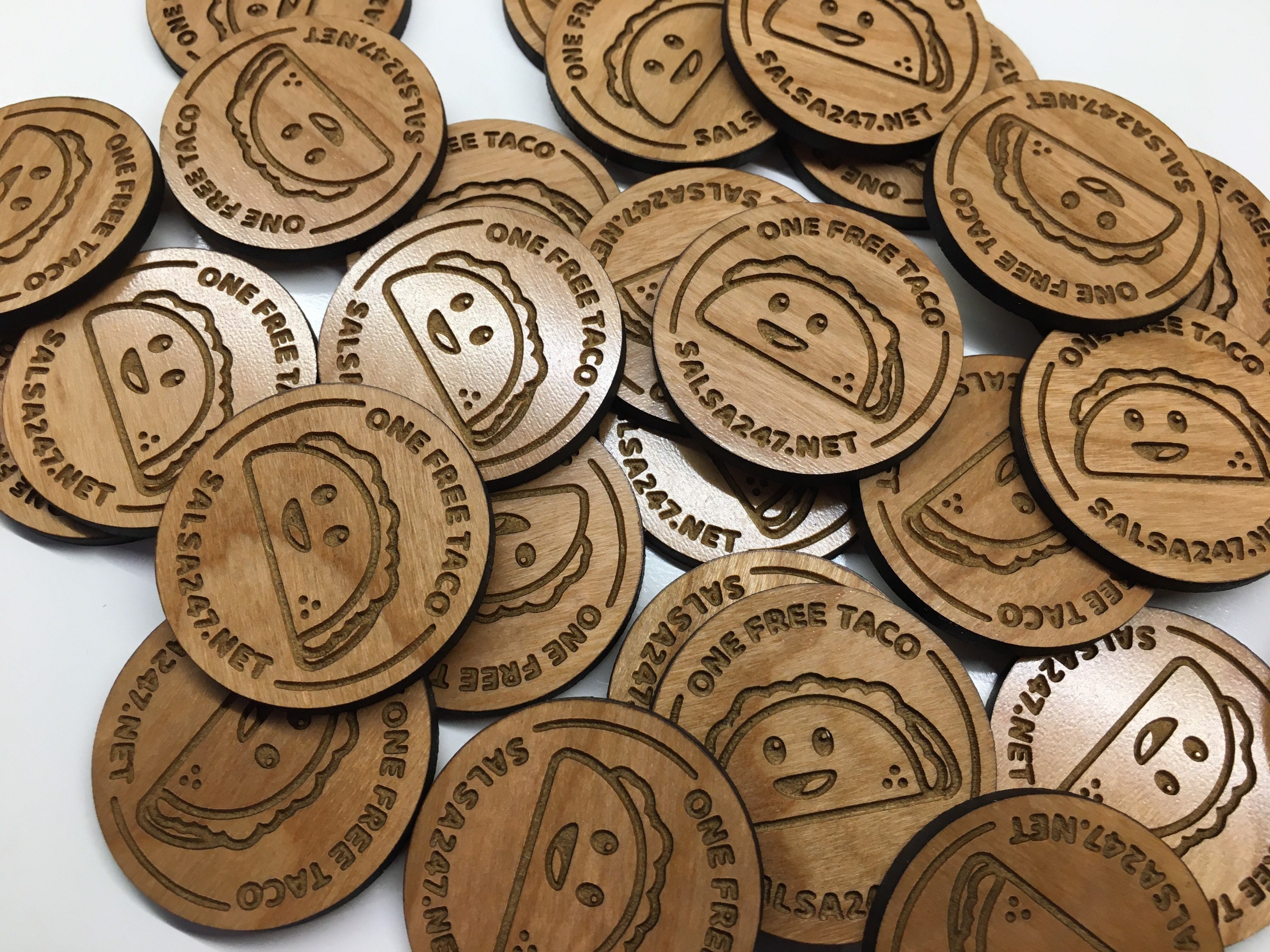 Custom Wood Coins Wood Tokens Personalized Engraved | Etsy