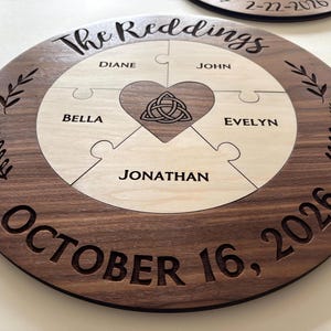 Unity Ceremony Puzzle - Blended Family Wedding Idea - Wood Sign With ...