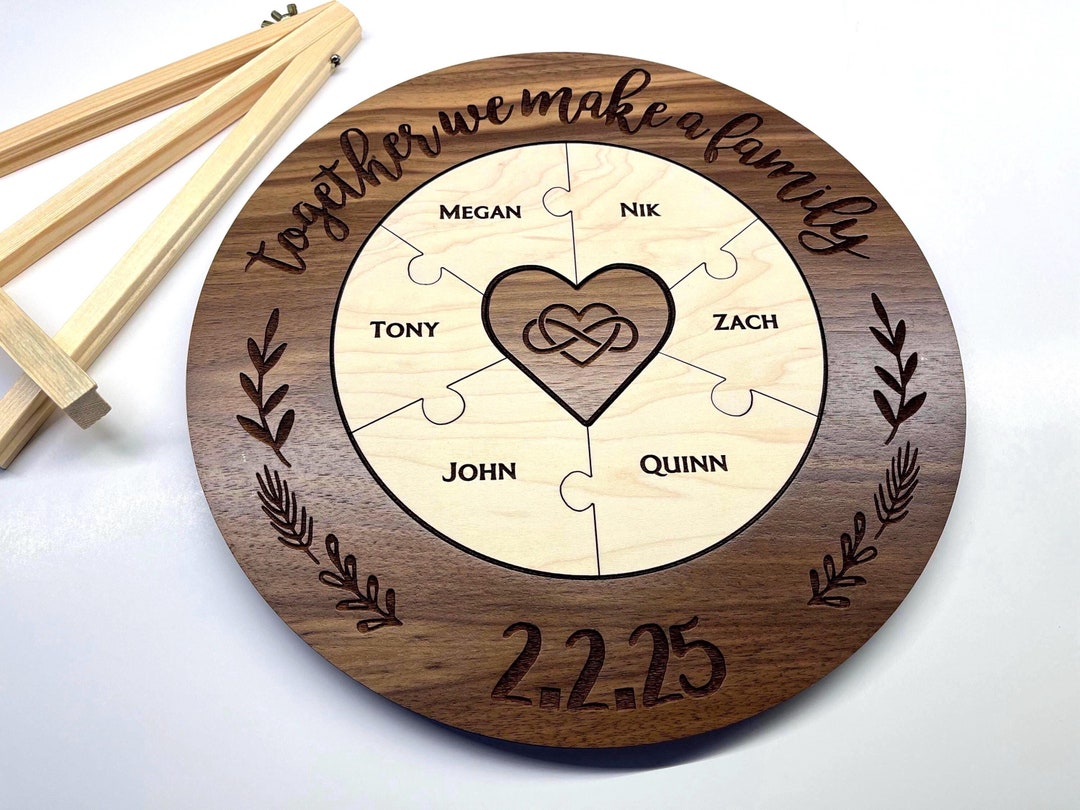 Unity Ceremony Puzzle - Blended Family Wedding Idea - Wood Sign With ...