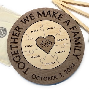 Unity Ceremony Puzzle - Blended Family Wedding Idea - Wood Sign With ...