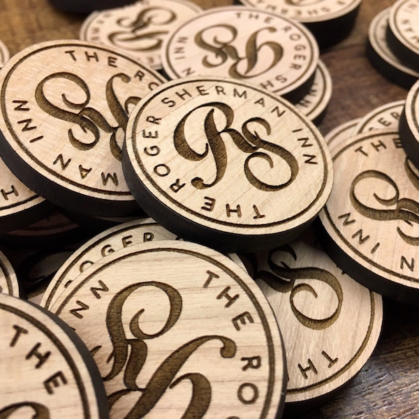 Wooden Logo Coins - Etsy