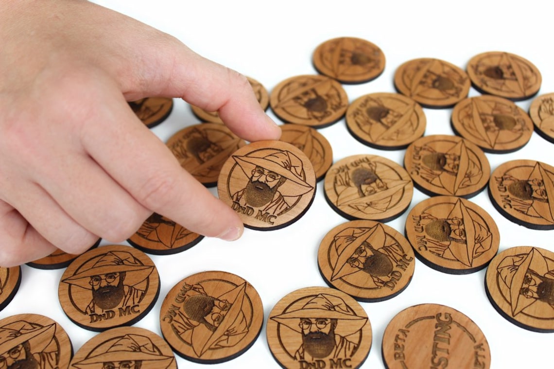 Custom Wood Coins Wood Tokens Personalized Engraved | Etsy