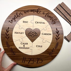 Unity Ceremony Puzzle - Blended Family Wedding Idea - Wood Sign With ...