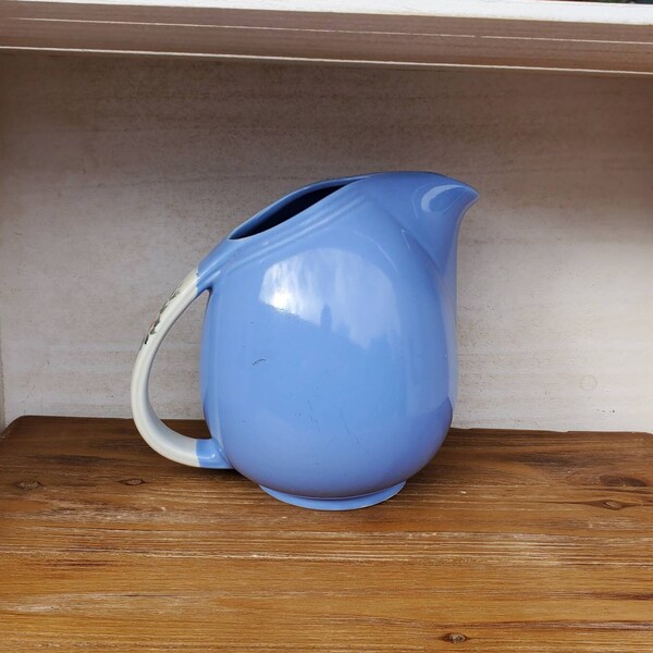 Blue Ceramic Pitcher - Etsy