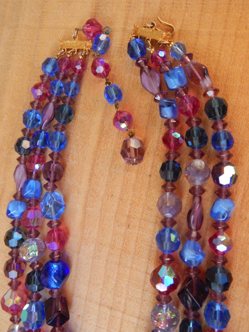 Vintage Hattie Carnegie Necklace Triple Strand Beaded Art - Etsy Vintage Hattie Carnegie Necklace Triple Strand Beaded Art - Etsy
