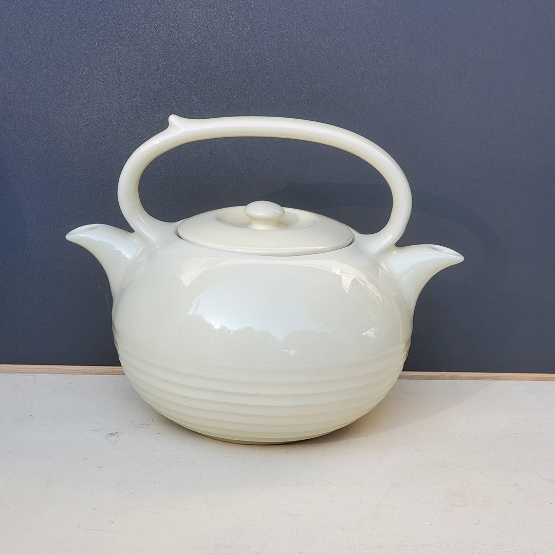 Vintage Ceramic Teapot Dual Spout, Cream Color Teapot, Restaraunt Ware ...