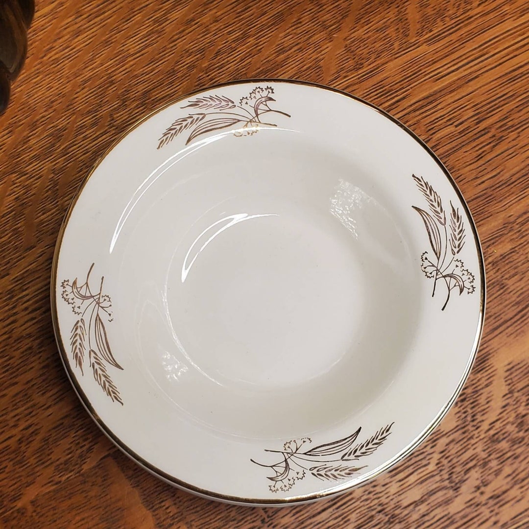 Vintage Bowls Gold Wheat Design Prairie Gold, Set of 6 Vintage Bowls ...