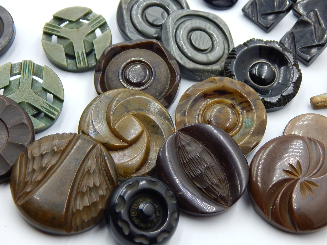 Vintage Lot of Buttons, Large Buttons From 1950s 60s, Variety of 25 ...