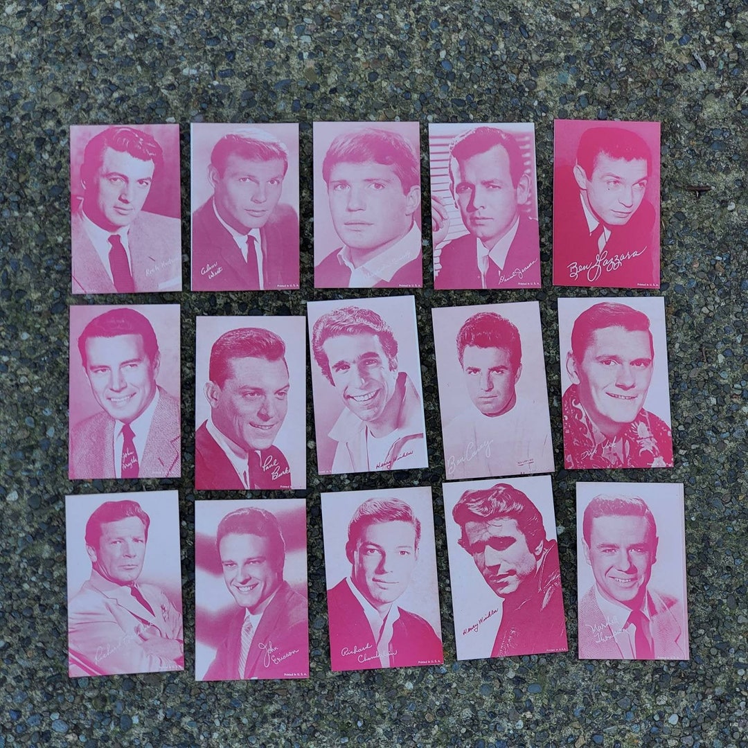 Vintage Hollywood Male Movie Star Post Cards, Photo Cards From 1950s ...