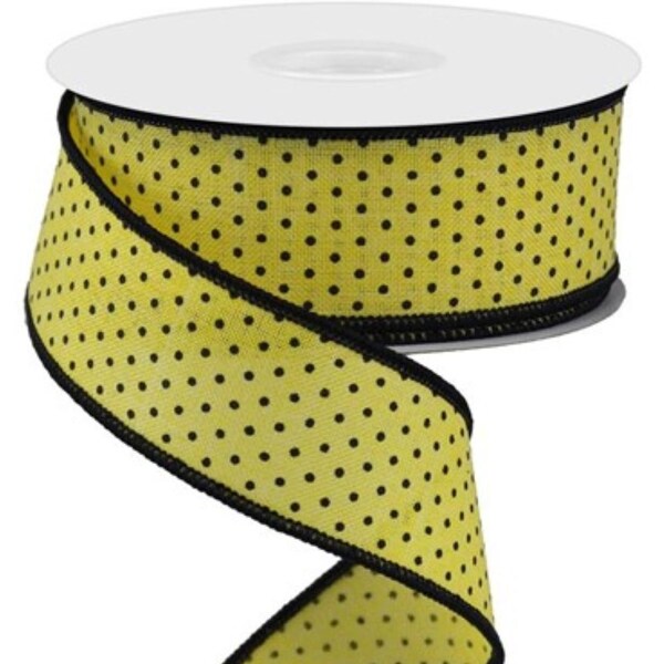 Yellow and Black Wired Ribbon - Etsy